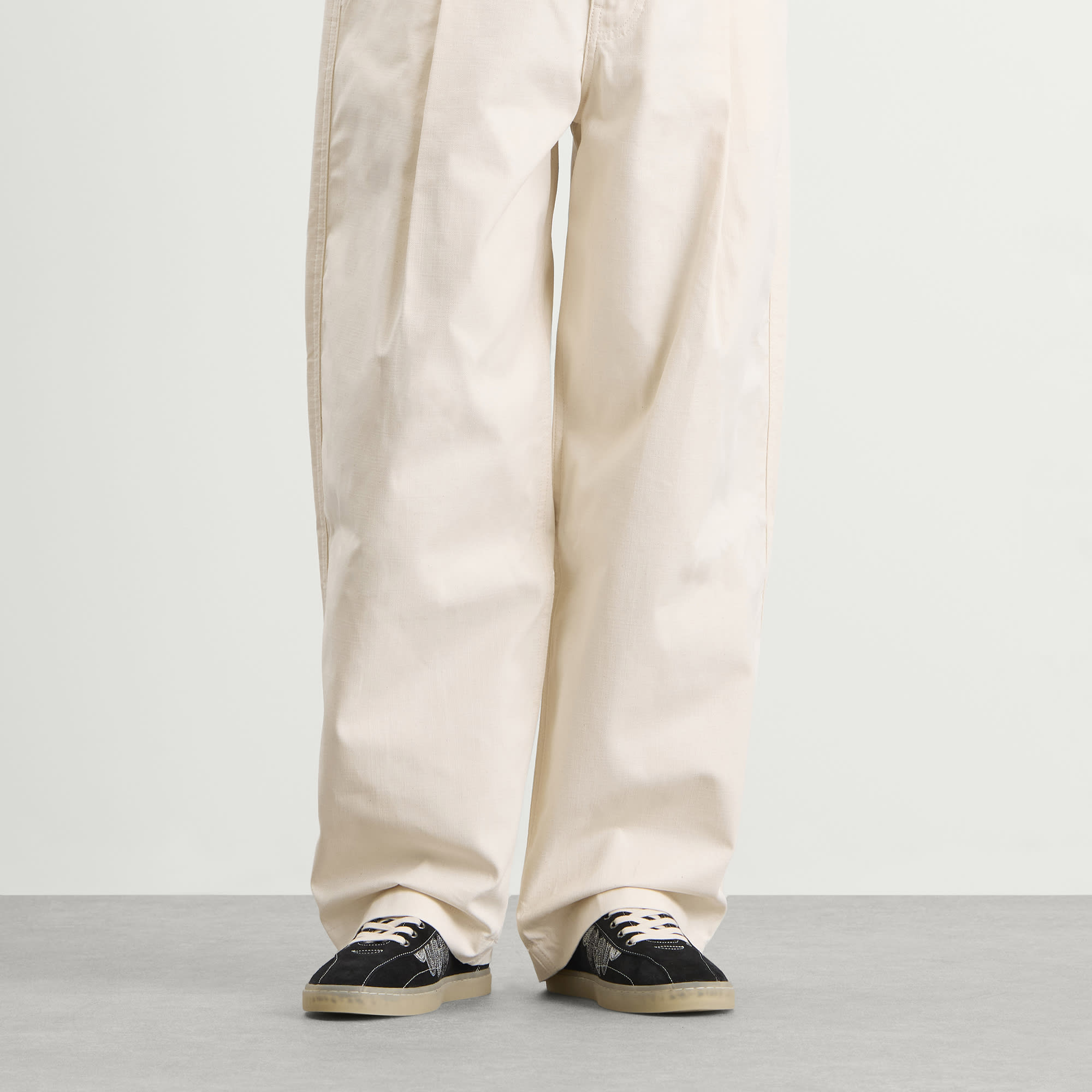 S.W.C STEPNEY WORKERS CLUB Stepney Workers Club Surma Shroomhands Embroidered Suede Sneakers